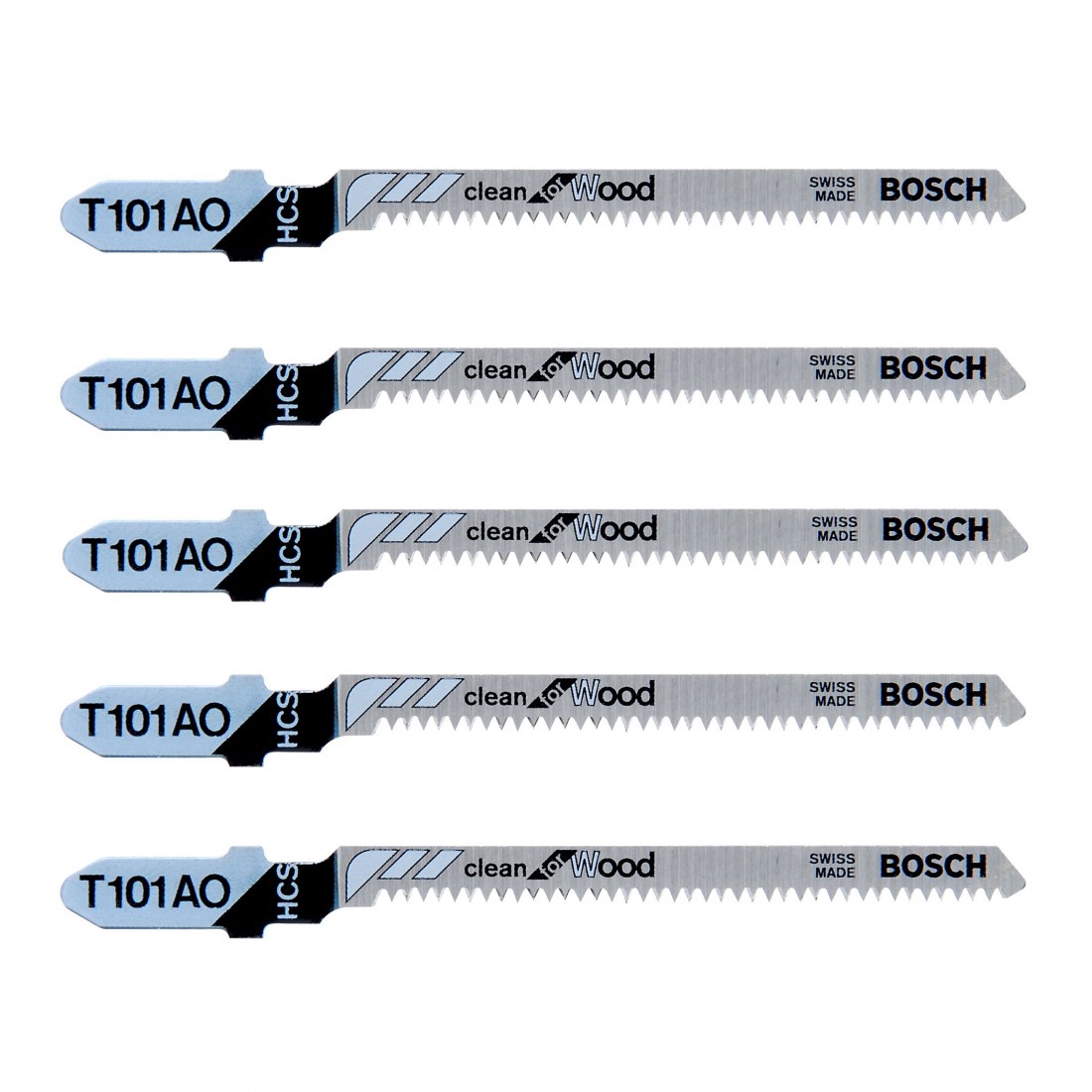 Bosch T101AO Jigsaw Blades Clean for Wood (Pack of 5)